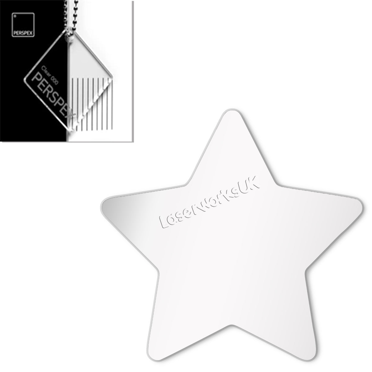 10cm Acrylic Star Shape Blanks (Pack 5) | LaserworksUK
