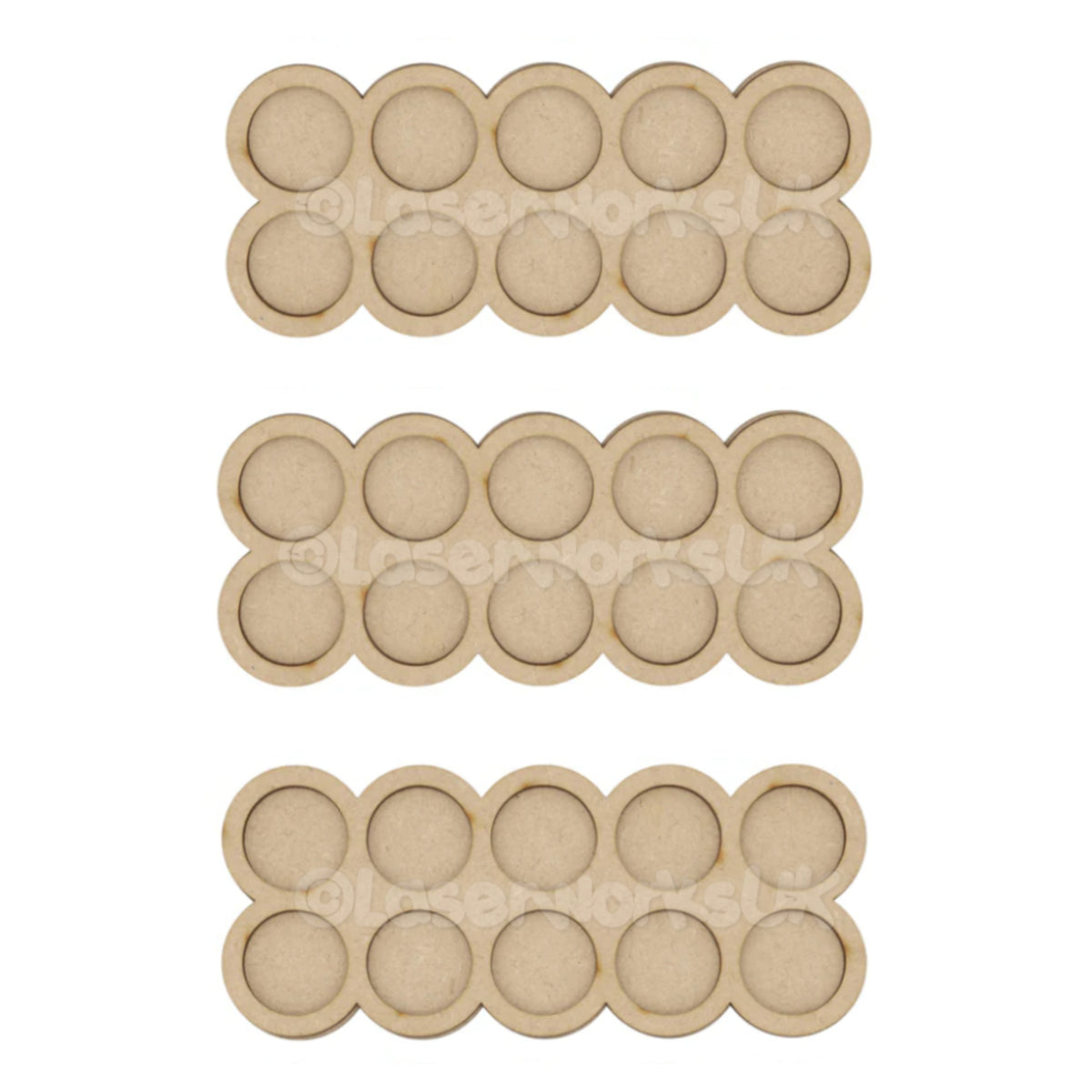 5x2 Movement Tray - 25mm Round Edged – Laserworksuk