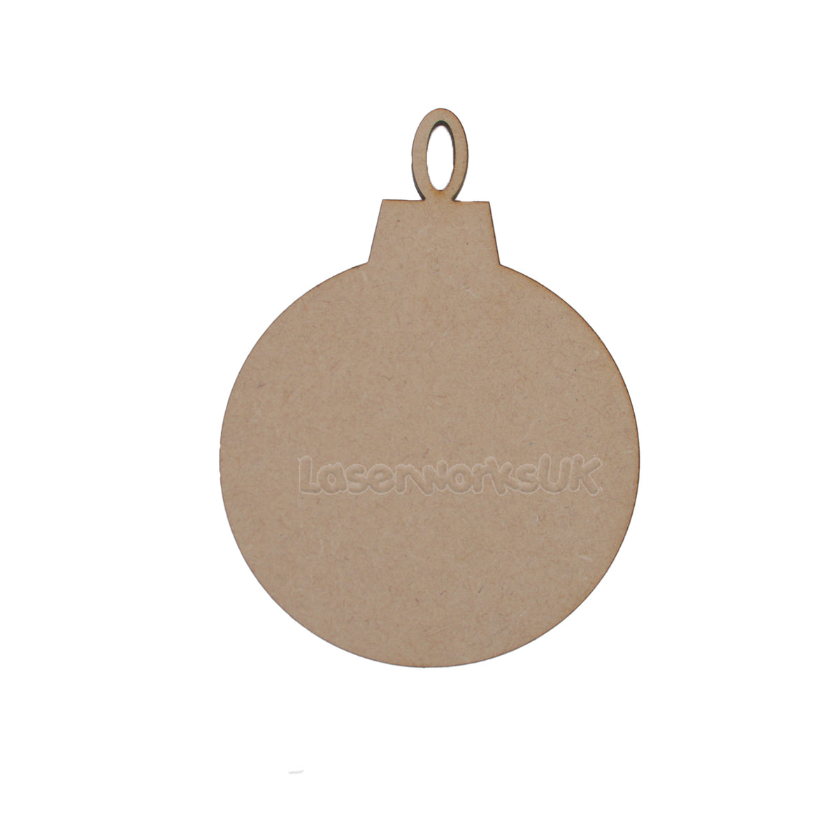 10 x Wooden MDF Round Christmas Baubles | LaserworksUK