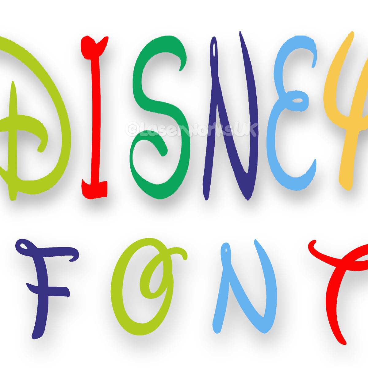 4cm Disney Font Acrylic Letters | 40+ Colours | LaserworksUK