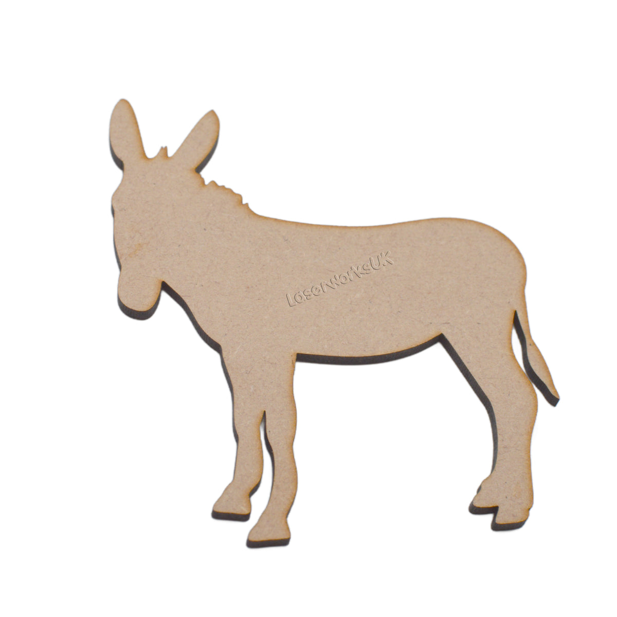 Wooden Donkey Craft Shapes | 3mm Medite MDF | LaserworksUK