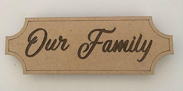 Our Family Word Vinyl Craft Decals