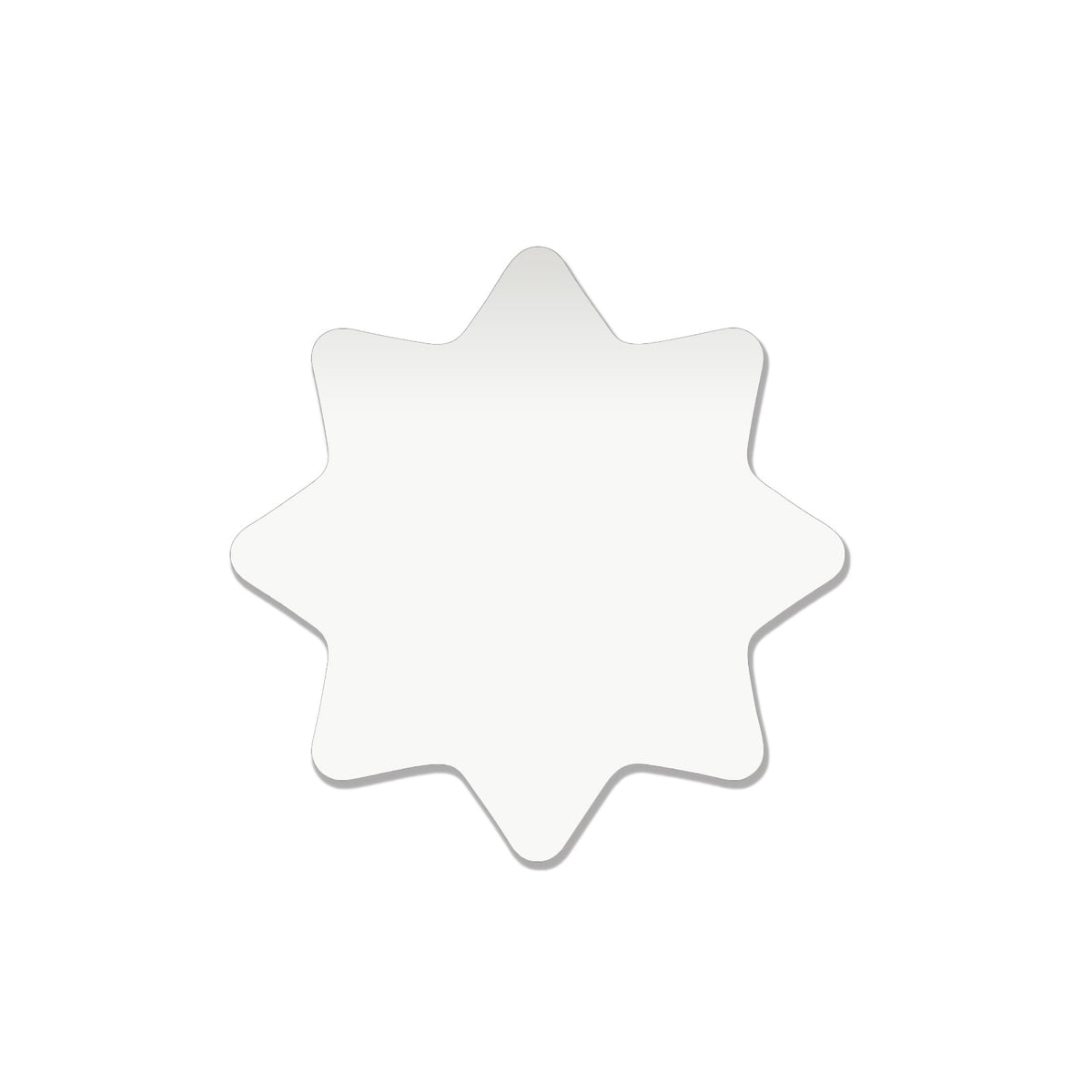 Acrylic 8 Sided Star Rounded Corners (8cm Pack of 7) – Laserworksuk
