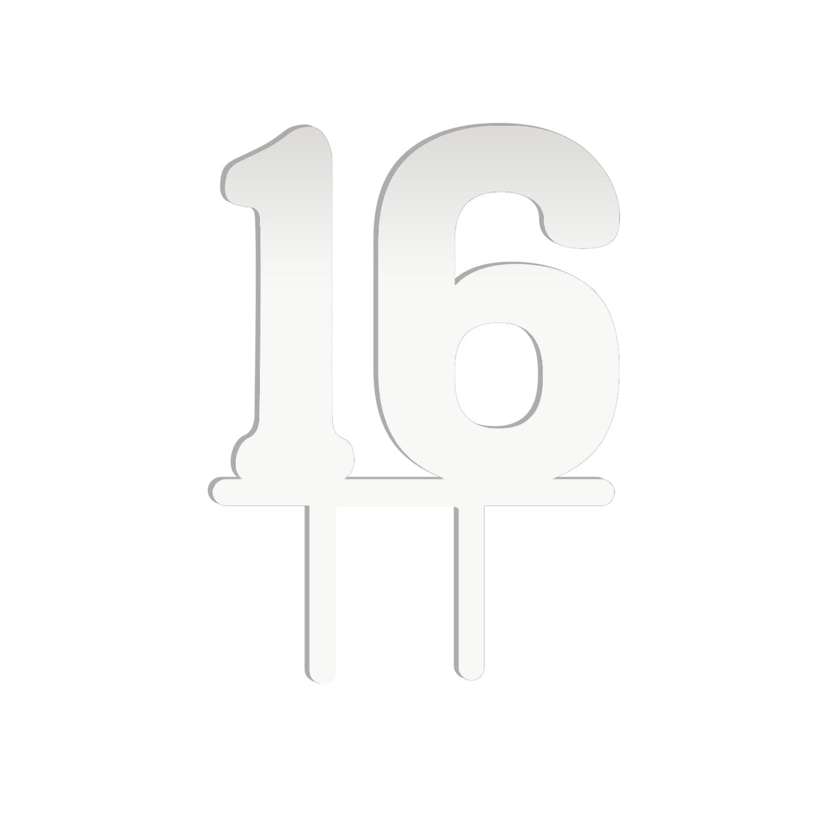 Acrylic Number Sixteen Cake Topper – Laserworksuk