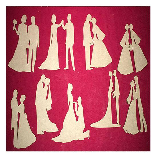 Bride and Groom Craft Shapes | Wedding Decorations – Laserworksuk