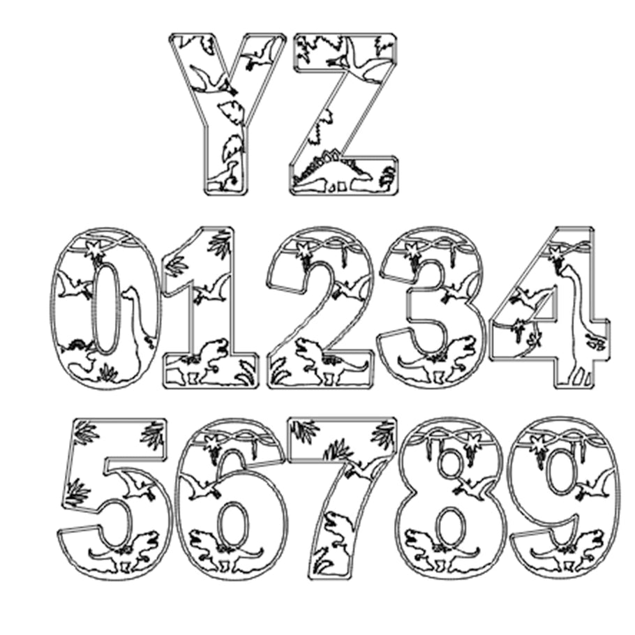 Layered Dinosaur Nursery Letters | LaserworksUK