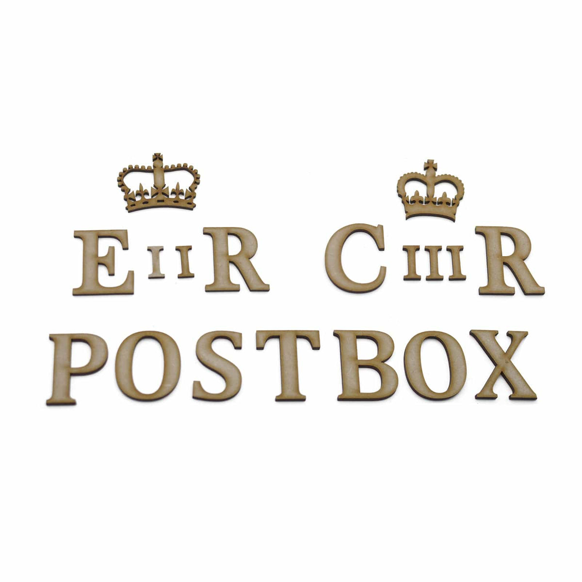 EIIR CIIR Letters and Crown - Wedding Post Box Sign – Laserworksuk