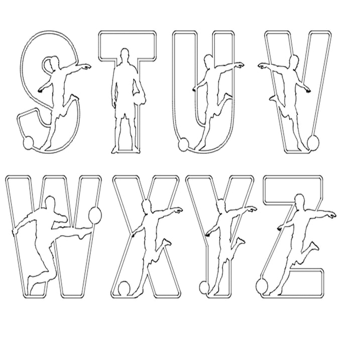 Football Alphabet Letters - Full Alphabet Set Available – Laserworksuk