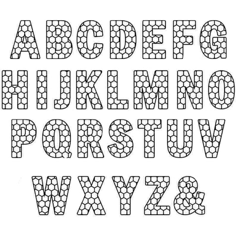 Honeycomb Bee Alphabet Layered Letters 1x FREE Bee Per Letter ...
