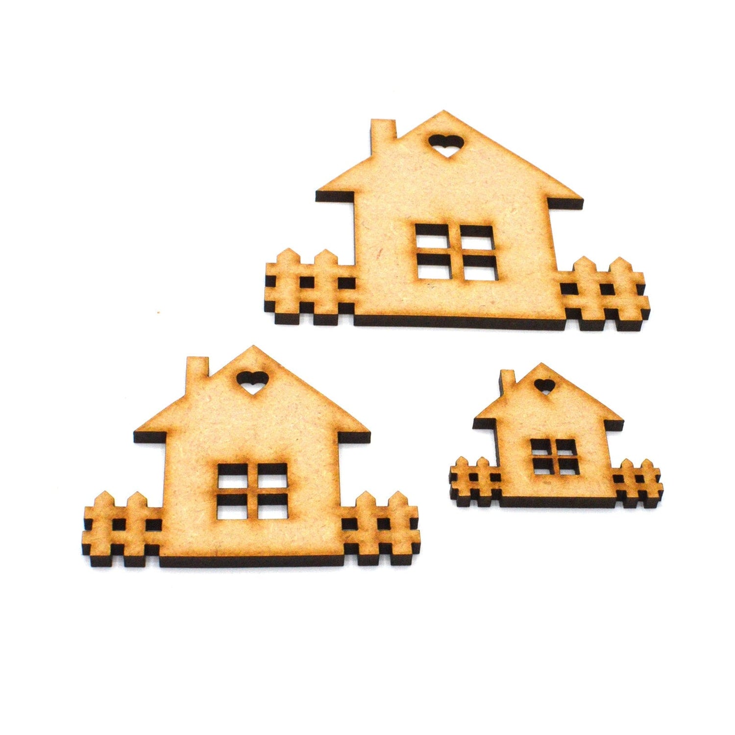 New Home MDF House Garden Craft Shape – Laserworksuk