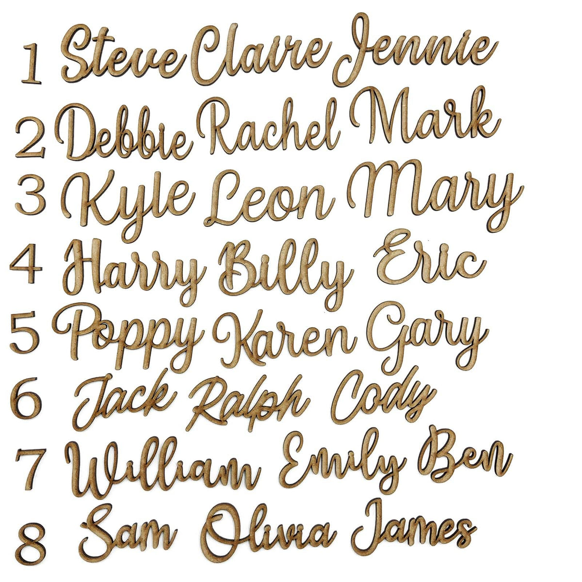 Personalised Wooden Name & Word Cutouts | LaserworksUK