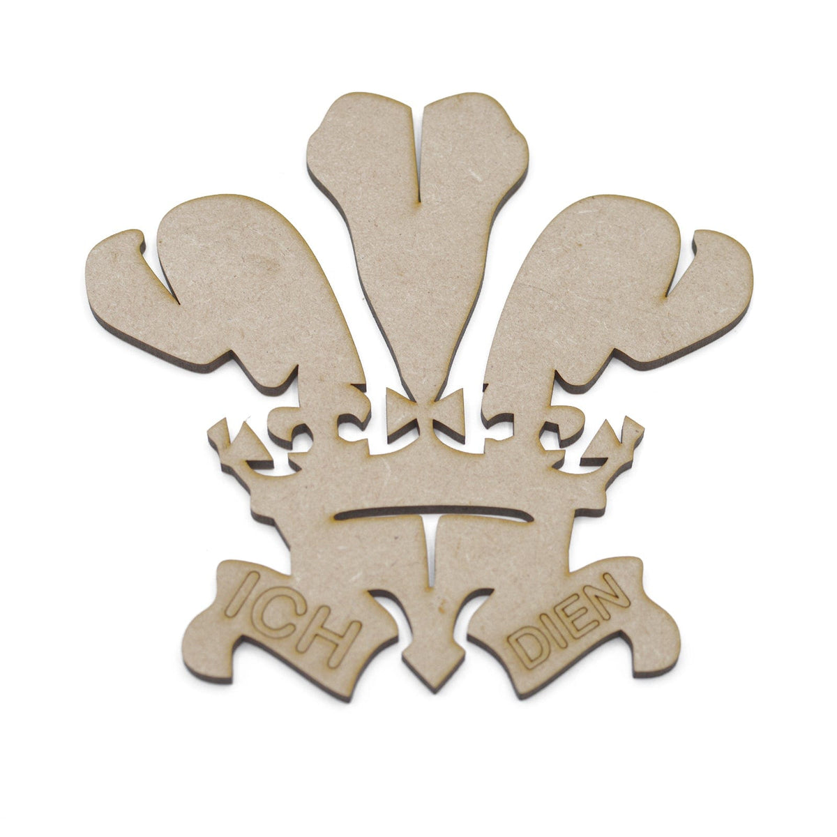 Prince of Wales Ich Dien Feathers | Welsh MDF Craft Shapes