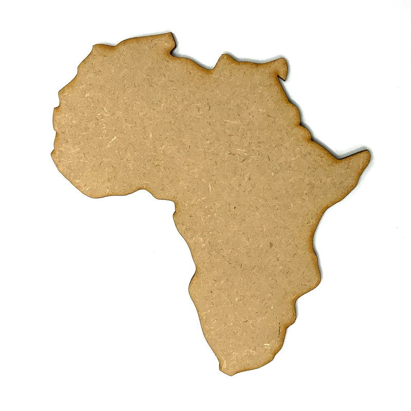 3mm Medite MDF Wooden Africa Map Shapes | LaserworksUK