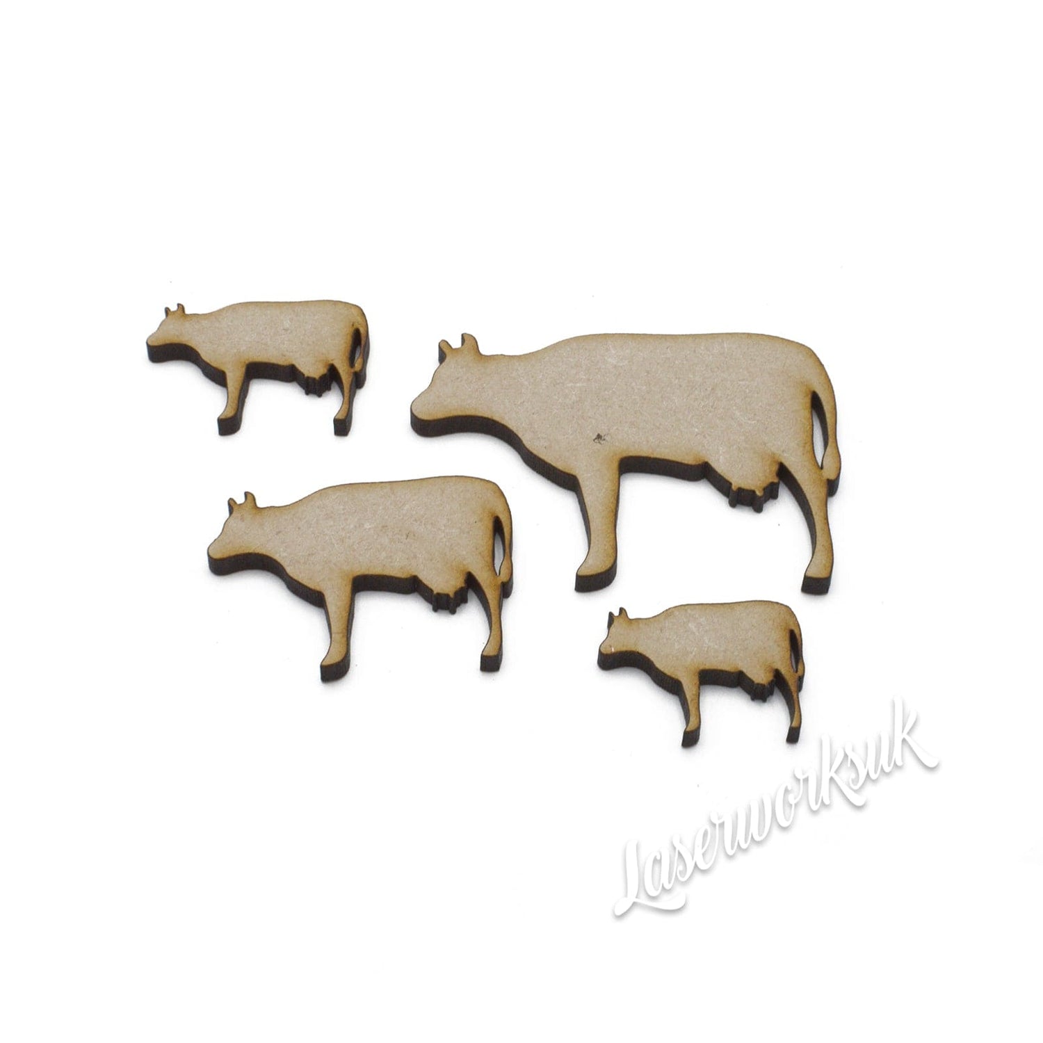 Wooden Cow MDF Craft Shapes – Laserworksuk