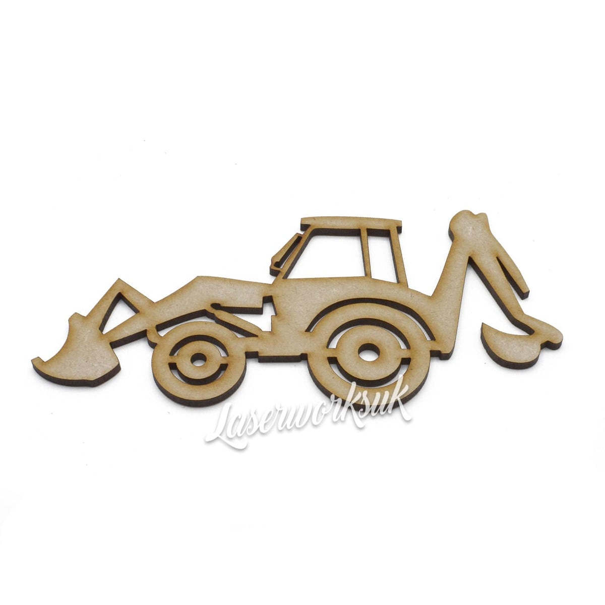 Wooden Digger JCB Craft Shapes – Laserworksuk
