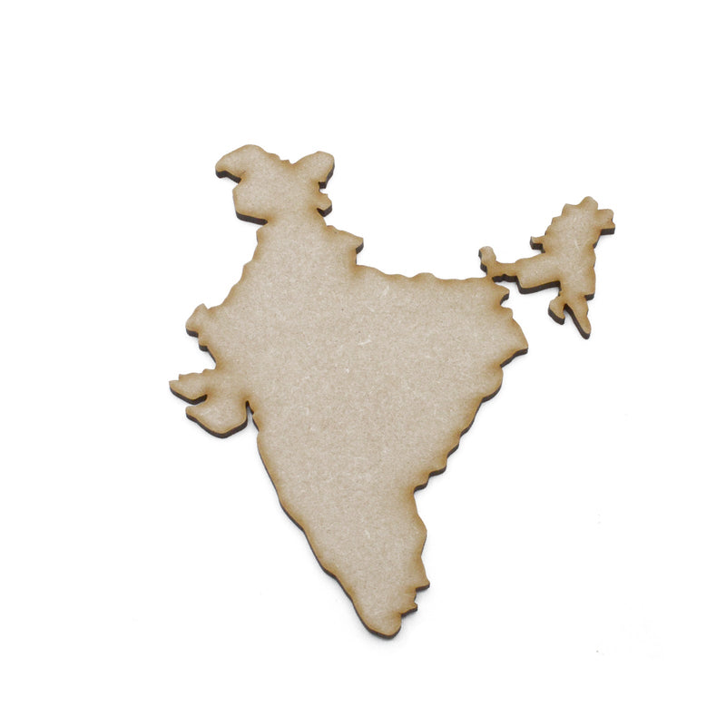 3mm MDF Wooden India Map Shapes | Indian Craft Map | LaserworksUK