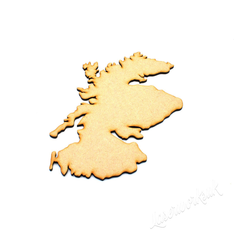 Wooden Scotland Maps - Scottish Map Outline Shapes – Laserworksuk