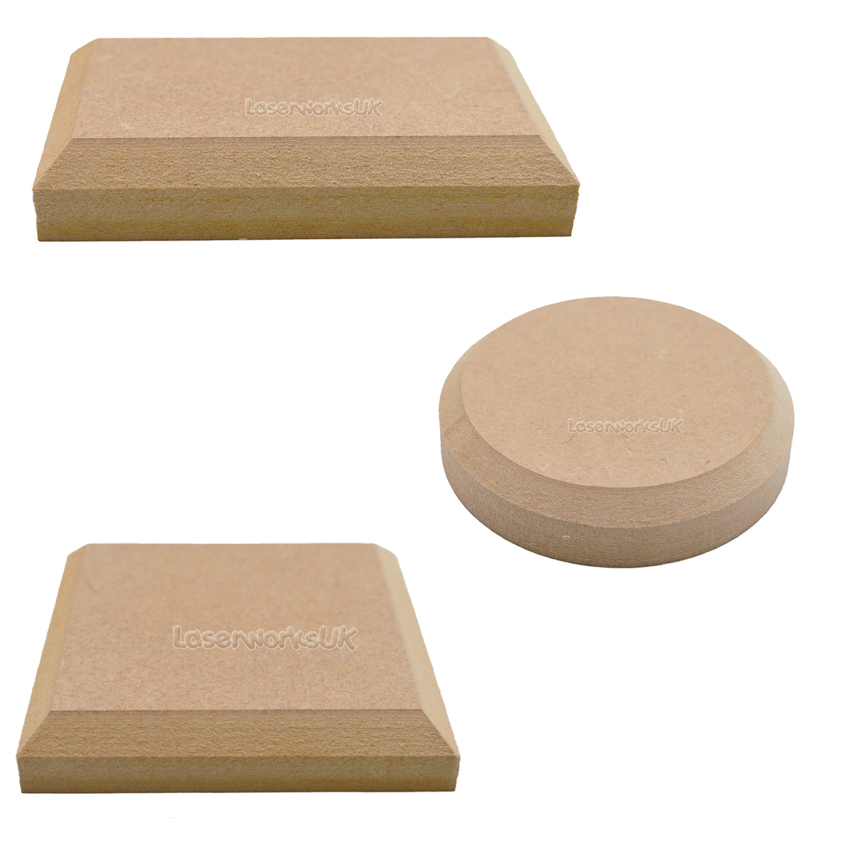 Trophy Base Blanks - Square - Rectangle - Circles Wooden Shapes