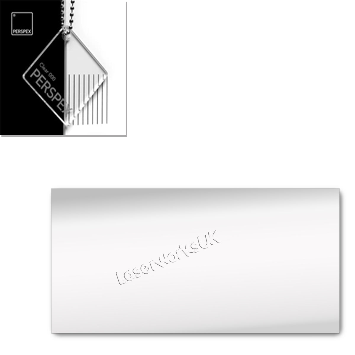 10cm x 5cm Acrylic Rectangle Blanks | Pack of 6 | LaserworksUK