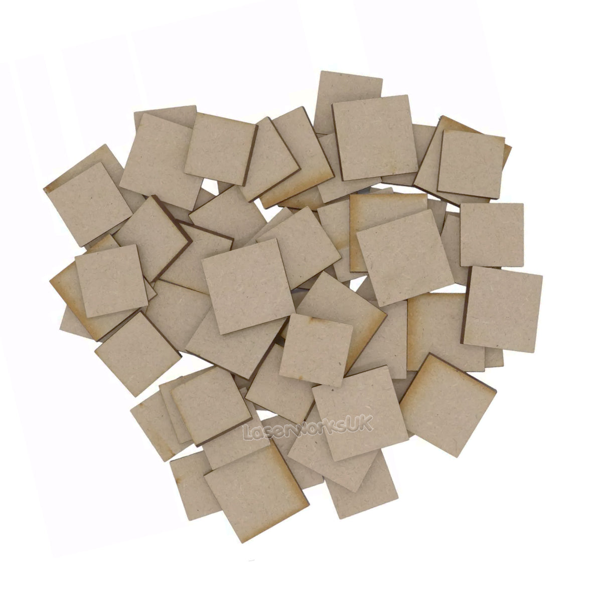 Wooden MDF Square Craft Shapes | 3mm Medite | LaserworksUK